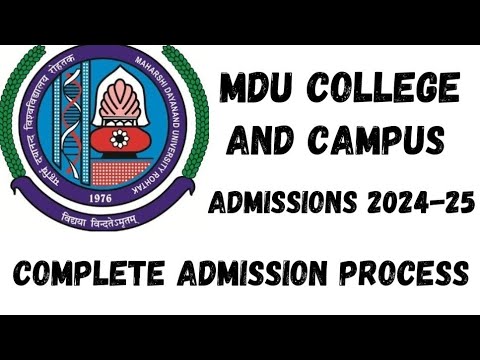 MDU COLLEGE UG-PG ADMISSIONS 2024-25! MDU CAMPUS UG-PG ADMISSIONS 2024 ...
