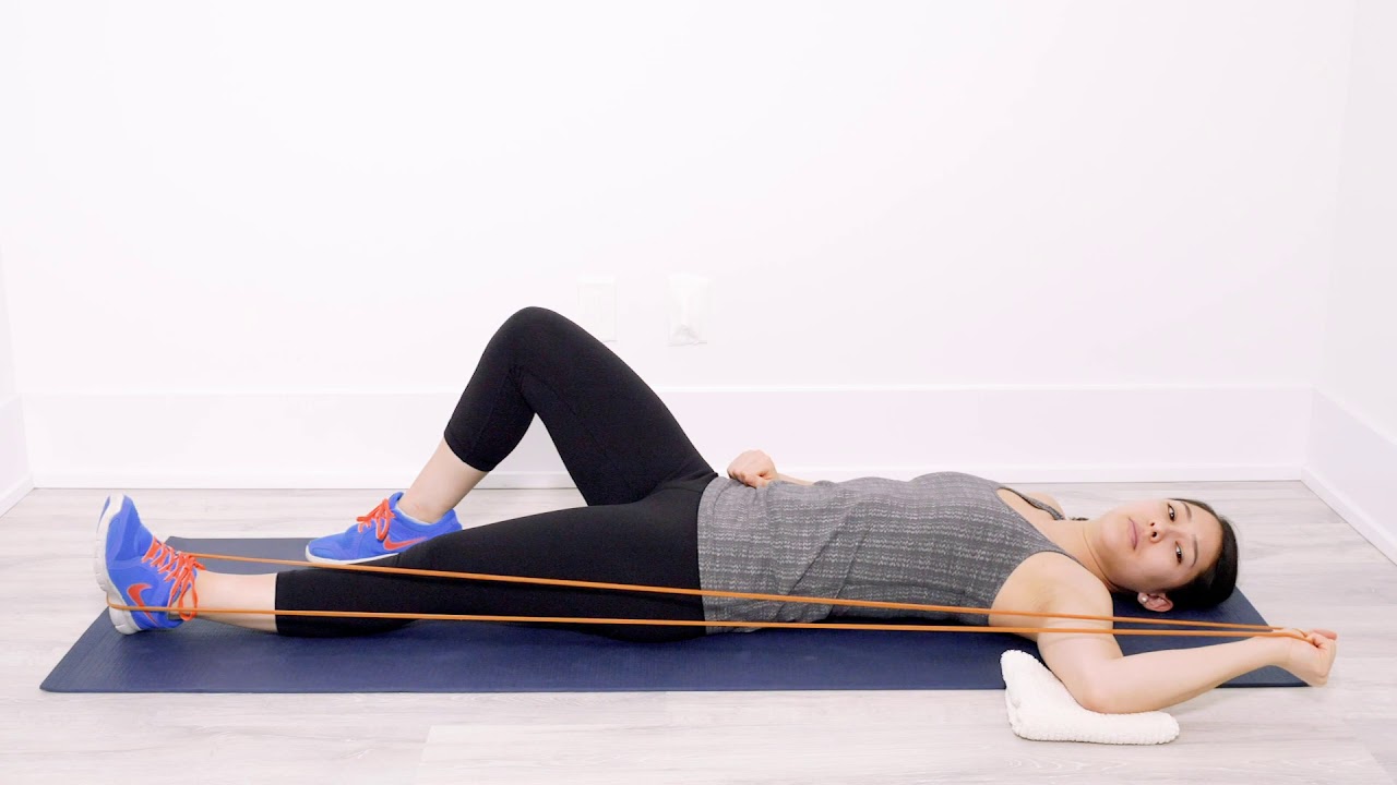Shoulder 90/90 External Rotation (supine, band) - YouTube