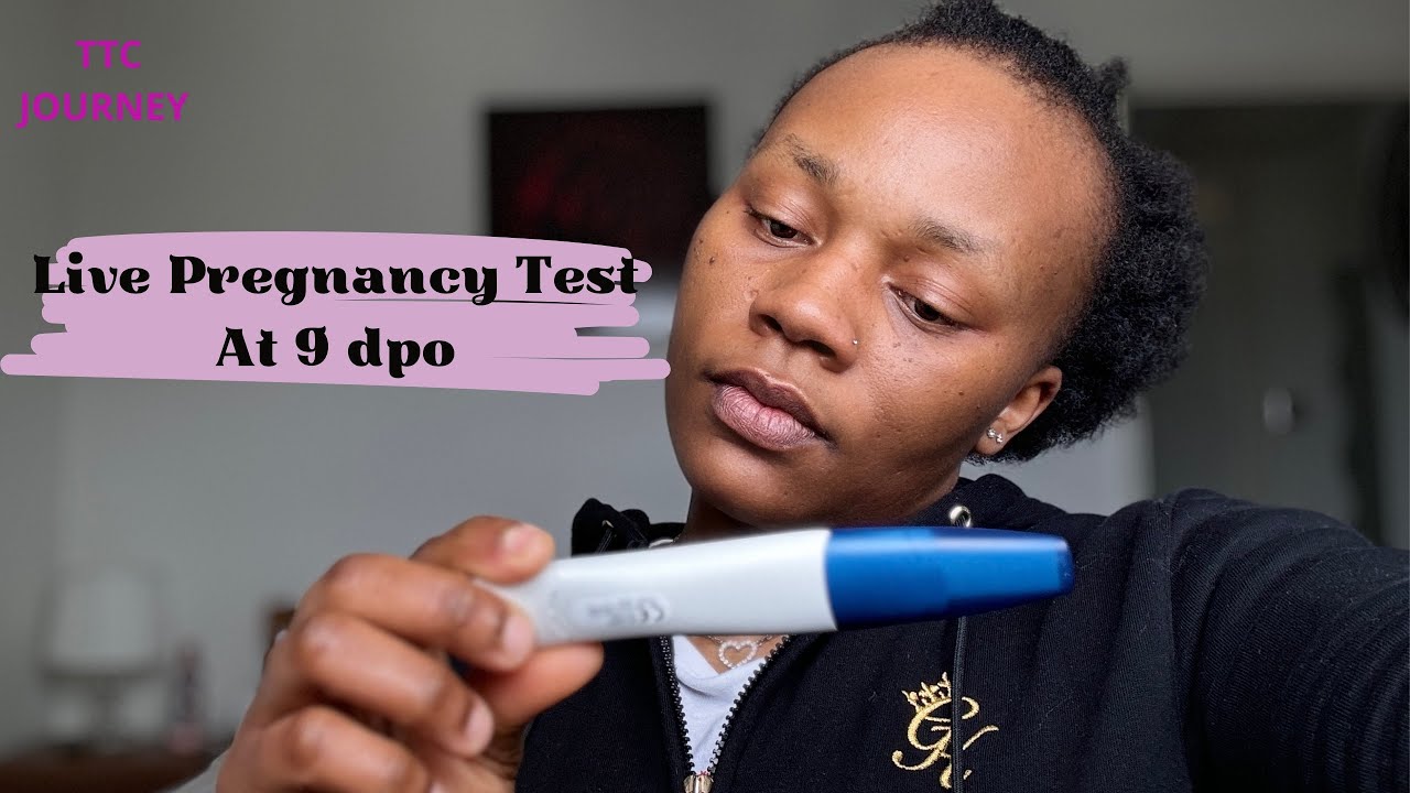 LIVE PREGNANCY TEST AT 9 dpo | TTC JOURNEY BABY #2 - YouTube