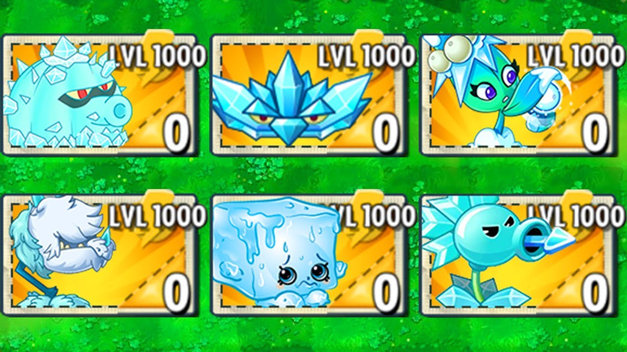 PvZ 2 Mod 9.6.1 - All ICE Plants LEVEL 1000 vs All Final Boss! - YouTube