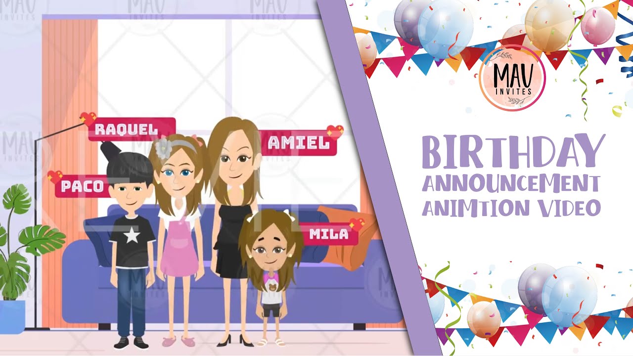 Birthday Invitation Video || Birthday Announcement || Birthday ...