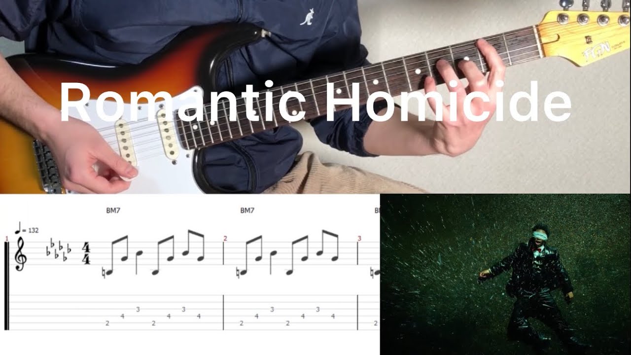 d4vd - Romantic Homicide (guitar cover with tabs & chords) - YouTube