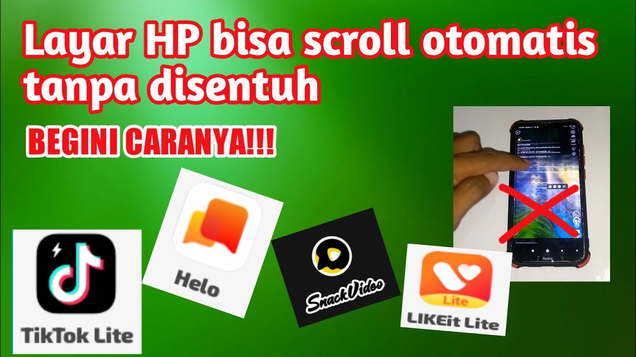 Cara agar layar hp menjadi auto scroll /Swipe otomatis, user Tiktok ...