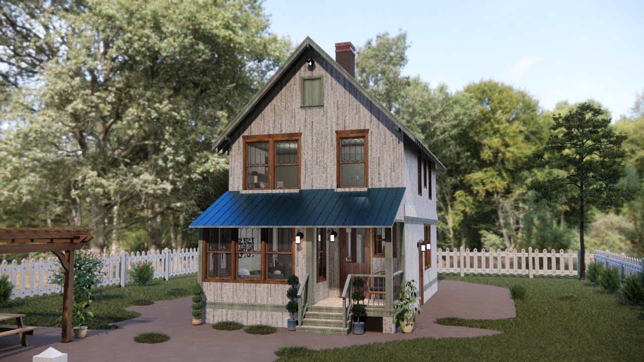 Timeless 2-Story Stone House | 31'x37' Cozy & Functional Design - YouTube