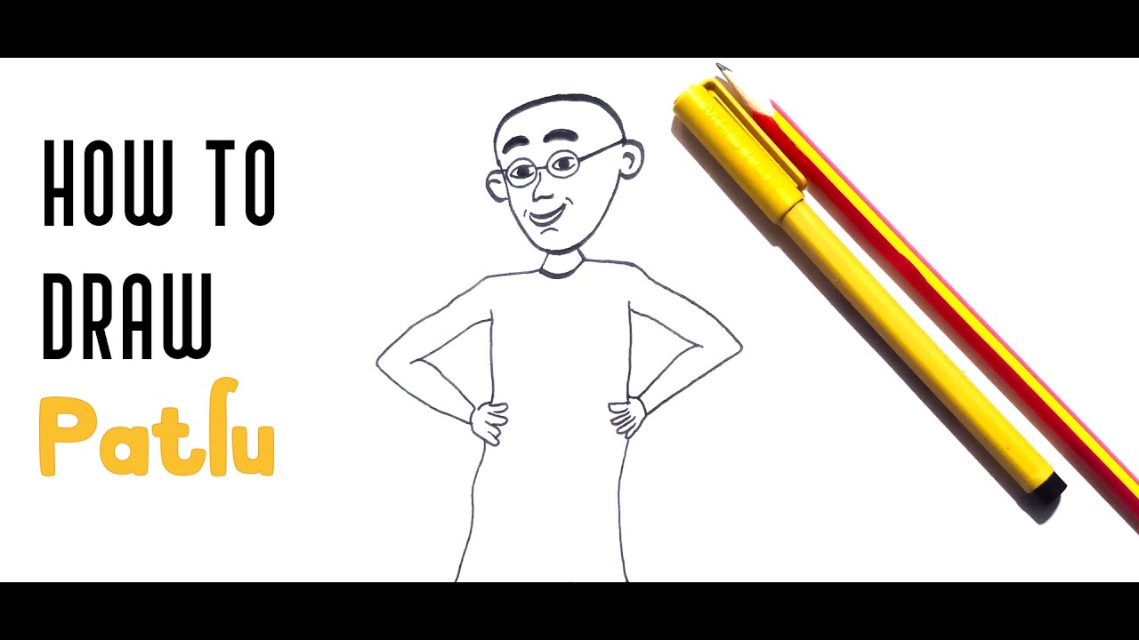 HOW TO DRAW PATLU |from motu patlu cartoon| easy steps to draw - YouTube