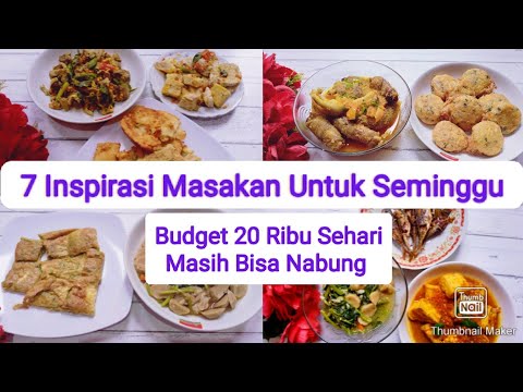 7 Inspirasi Menu Masakan 20 Ribu Untuk Seminggu - YouTube