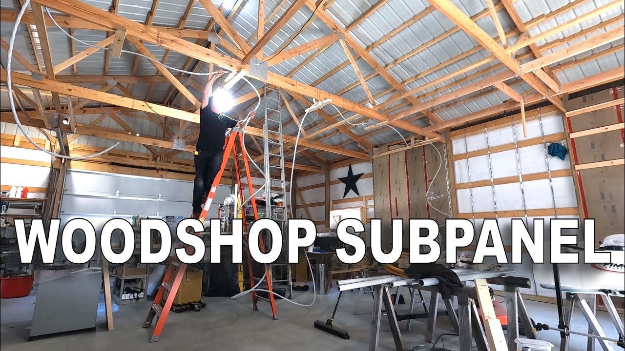 Running Service Entrance Wire for Subpanel in Woodshop - YouTube