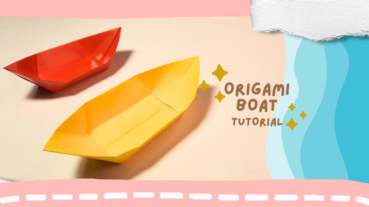 Easy Origami Paper Boat || Origami Media Bermain Anak-Anak Sepanjang ...