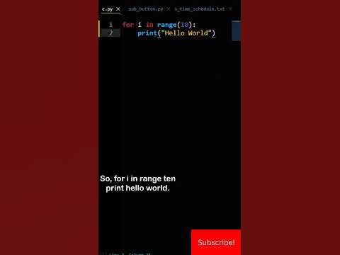 Print Hello World 10 Times In Python - YouTube