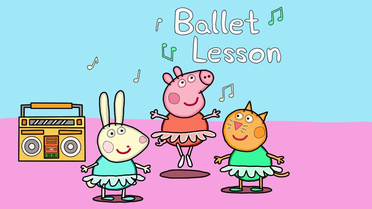 Peppa pig learns to dance ballet - Peppa pig fanmade coloring story ...