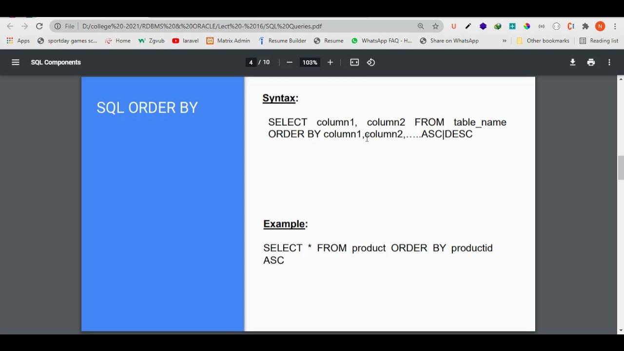 Important queries in RDBMS | Part - 16 - YouTube
