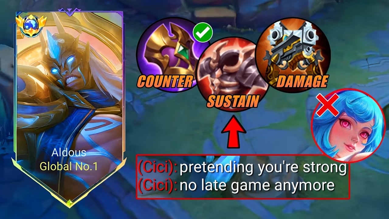 ALDOUS PERFECT COUNTER SUSTAIN BUILD FOR 2024!!🔥 (BEST 100% BROKEN ...