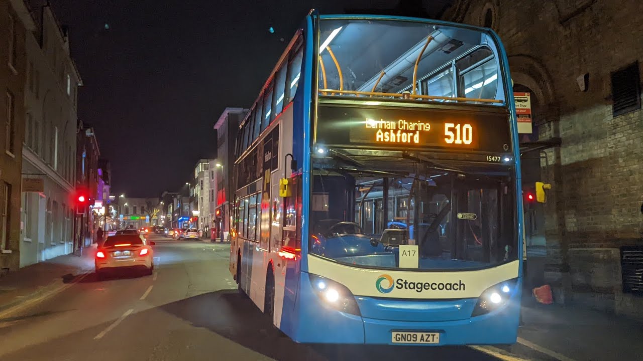 Stagecoach South East GN09 AZT 15477 Scania N270UD Enviro400 - YouTube