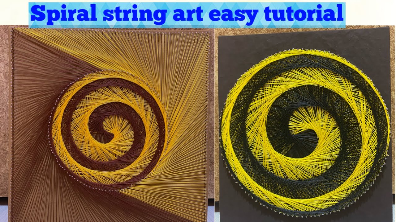 Mandala art | Double string spiral string art step by step tutorial ...