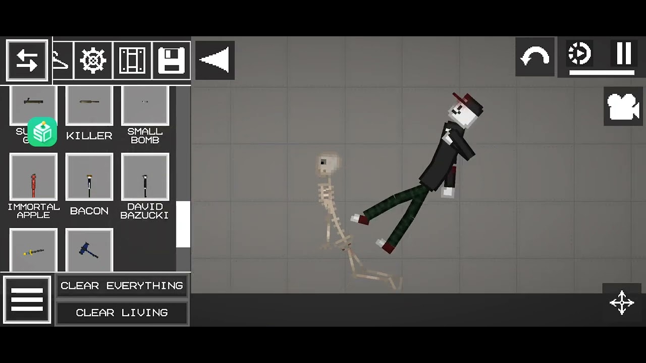 Skeleton vs David melon playground So Mods - YouTube