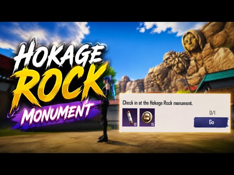 Check in at the Hokage Rock monument | PUBG Mobile Naruto Event Guide. 