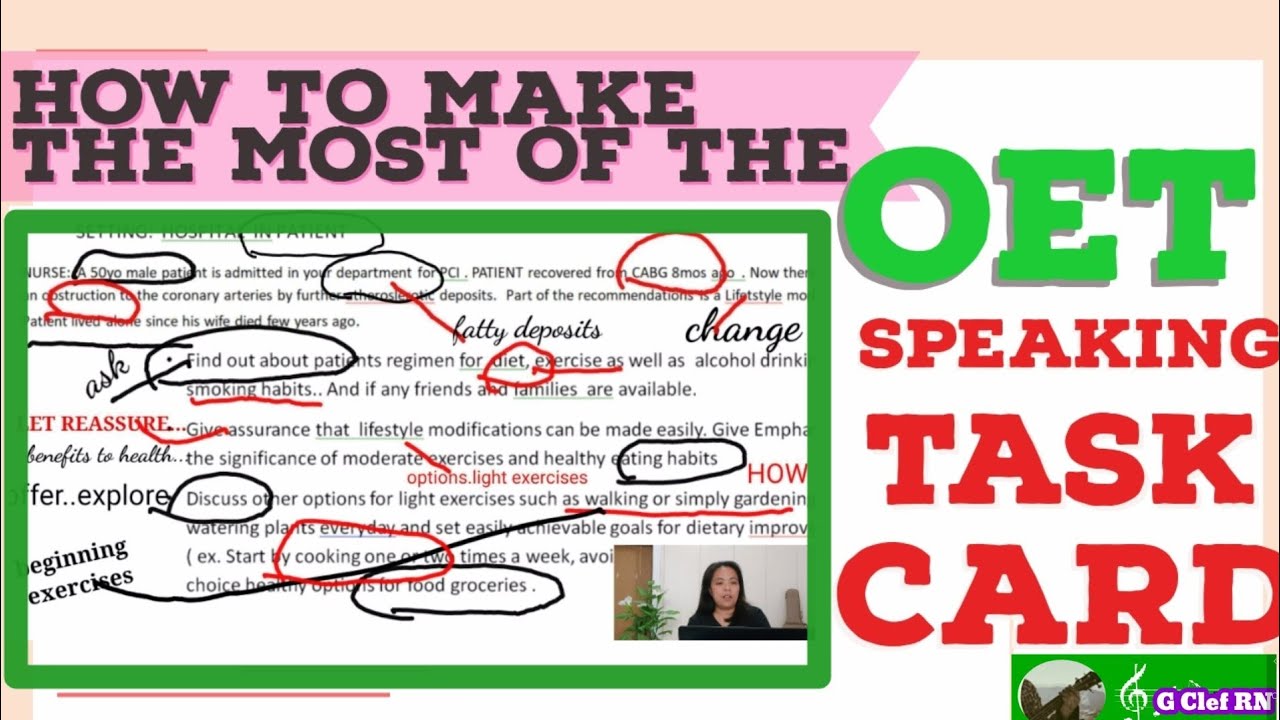 OET WRITING TASK CARD./ OET SPEAKING ROLE PLAY - YouTube