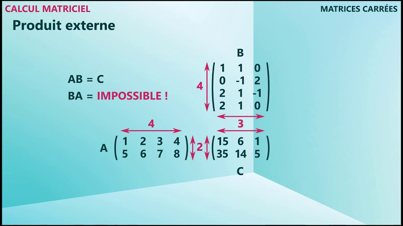 1.06 Calcul matriciel - Matrices carrées - YouTube