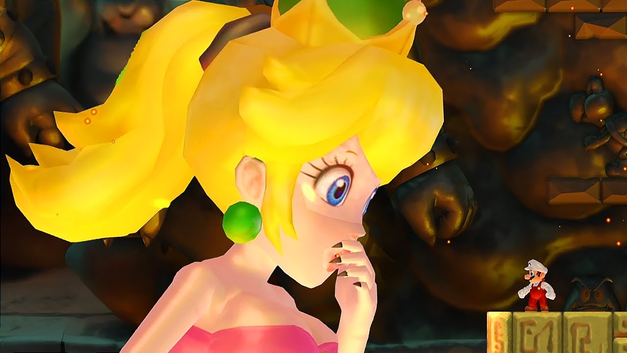 New Super Mario Bros Wii - Evil Peach Final Boss + Ending - YouTube