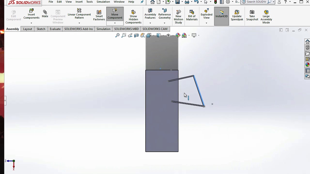 Door Mechanism Solidworks - YouTube