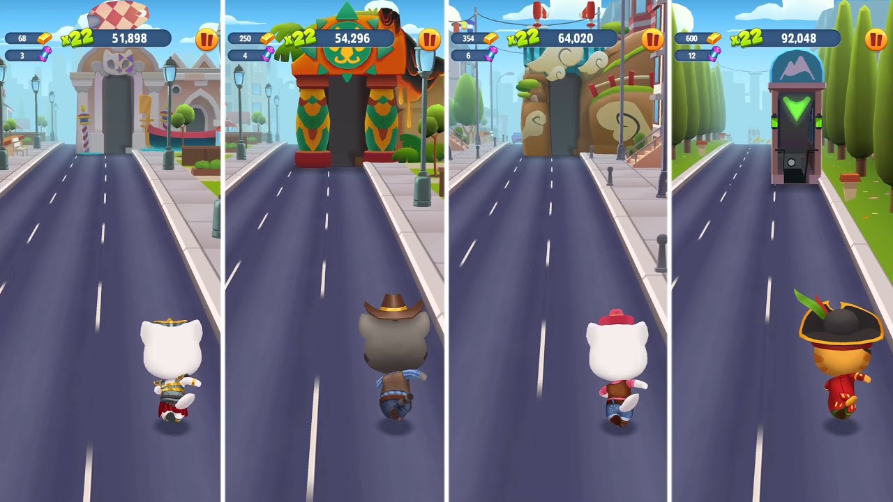 Talking Tom Gold Run: Cowboy Tom,Cowboy Angela,Pirate Ginger,Valkyrie ...