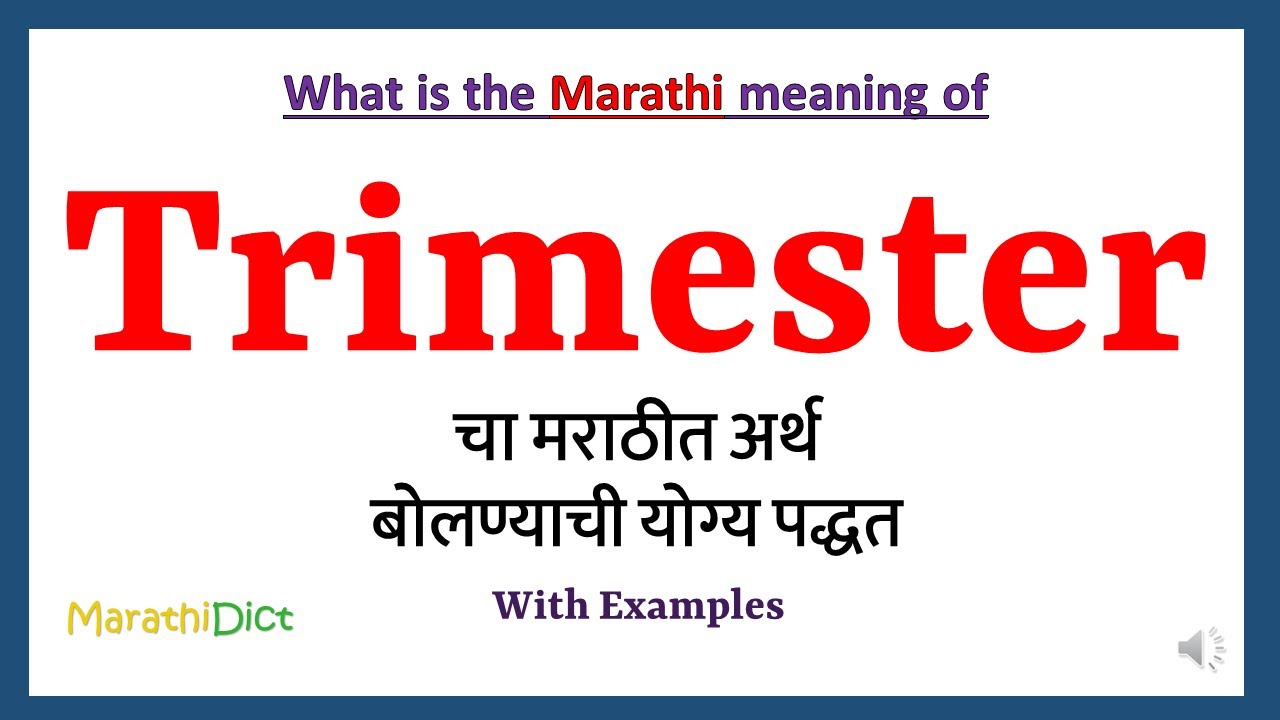 Trimester Meaning In Marathi Trimester Trimester In