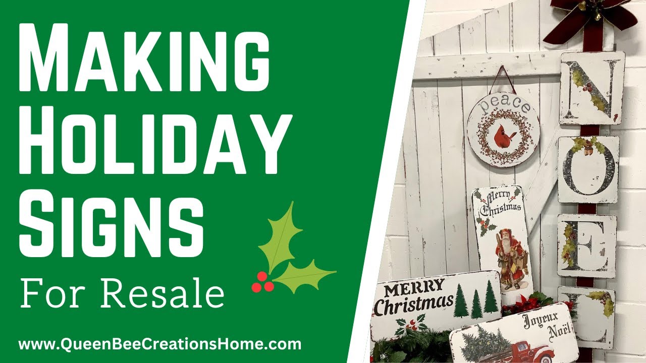 Making Holiday Signs for Resale - YouTube