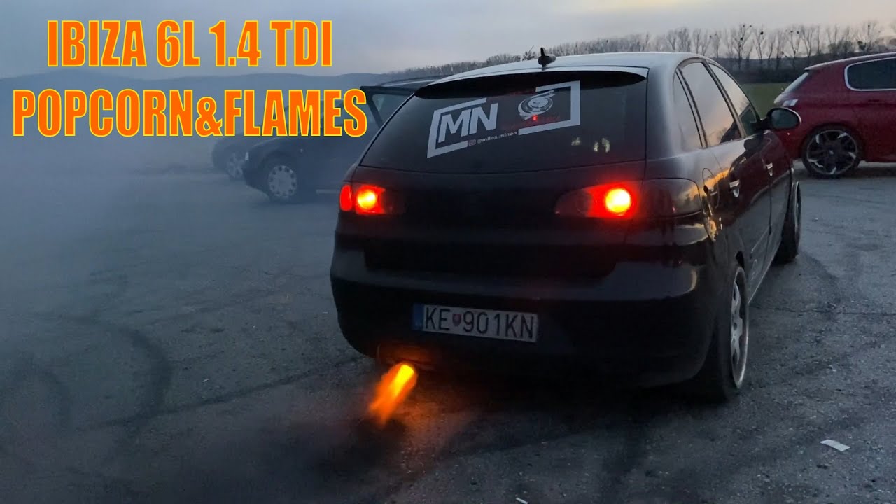 IBIZA 1.4 TDI POPCORN WITH FLAMES - YouTube