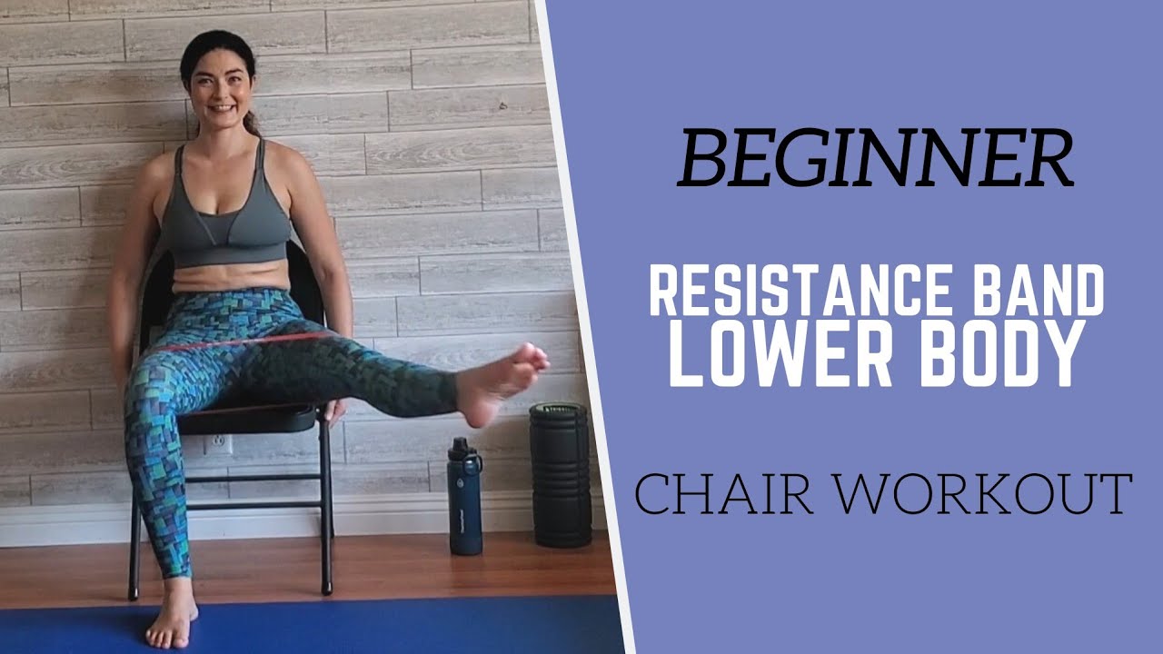 BEGINNER // 60 Minute LOWER BODY Chair Workout with Mini Bands - YouTube