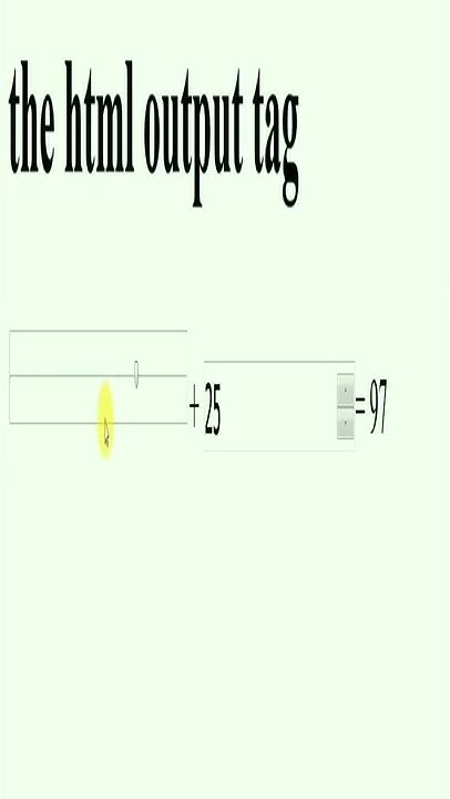 What is HTML output tag? how to display in webpage? - YouTube