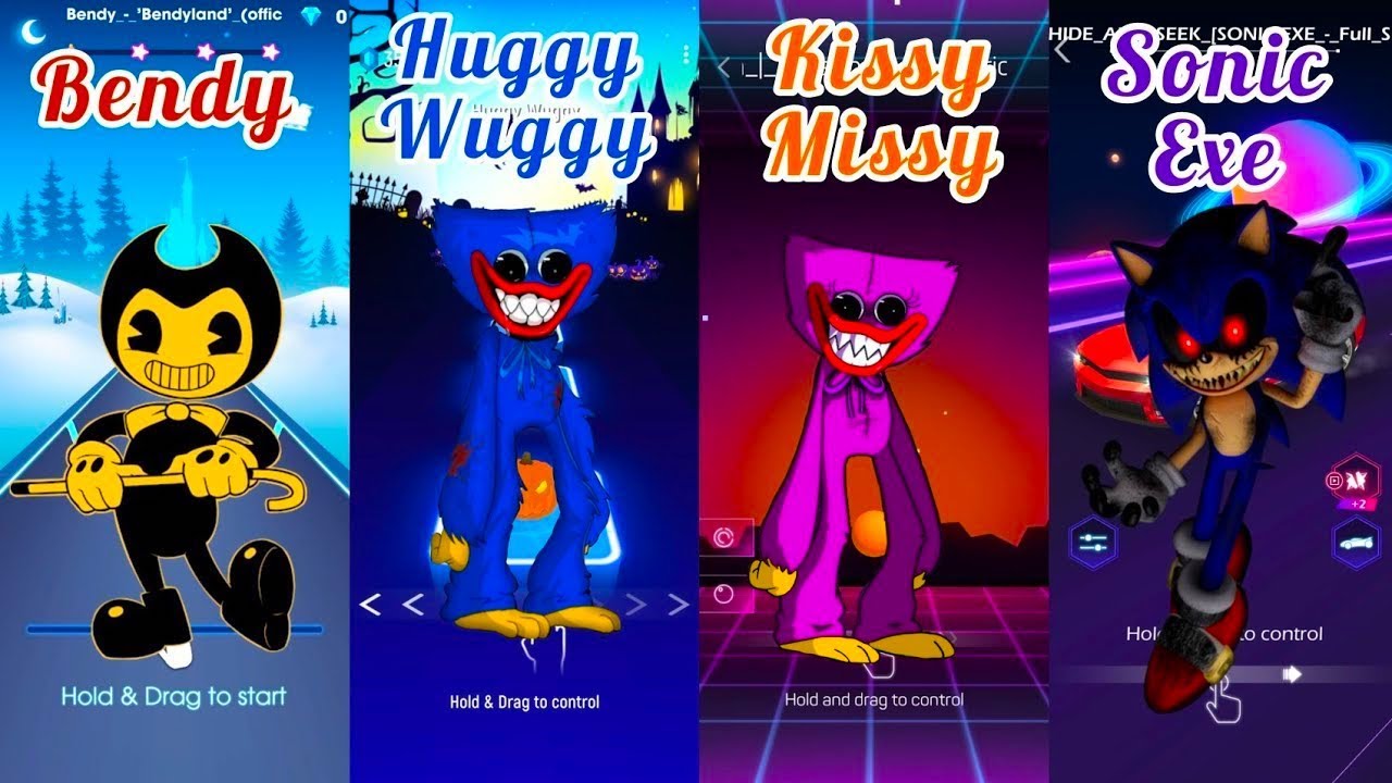 Pacman - Huggy Wuggy - Kissy missy - Rainbow Friends | Beat Roller ...