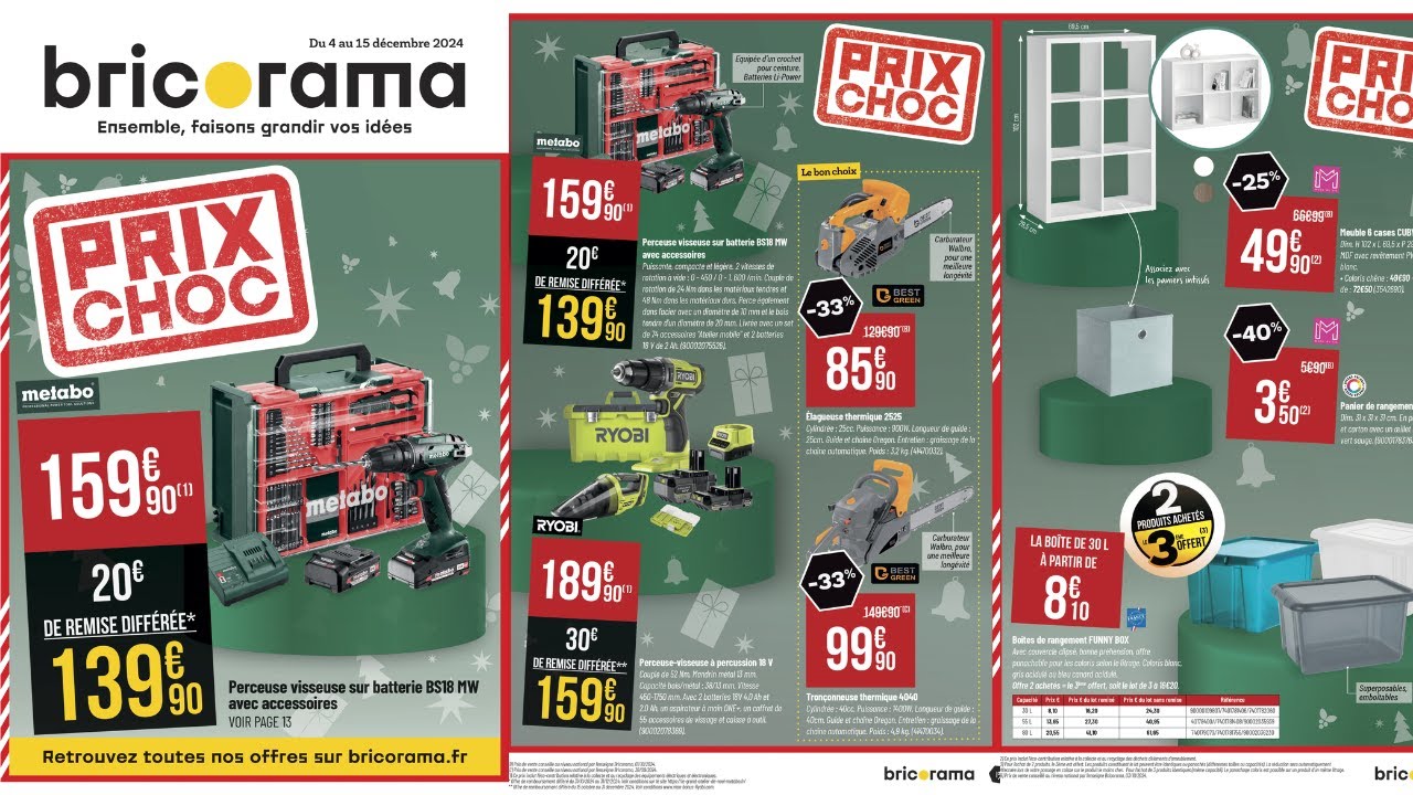 catalogue BRICORAMA jusqu'au 15 décembre Arrivage bricolage et ...
