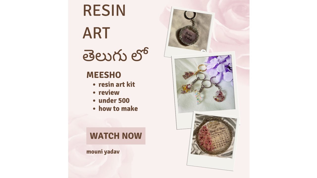 ||Resin art Telugu lo& how to mix and use || resin art kit from meesho ...
