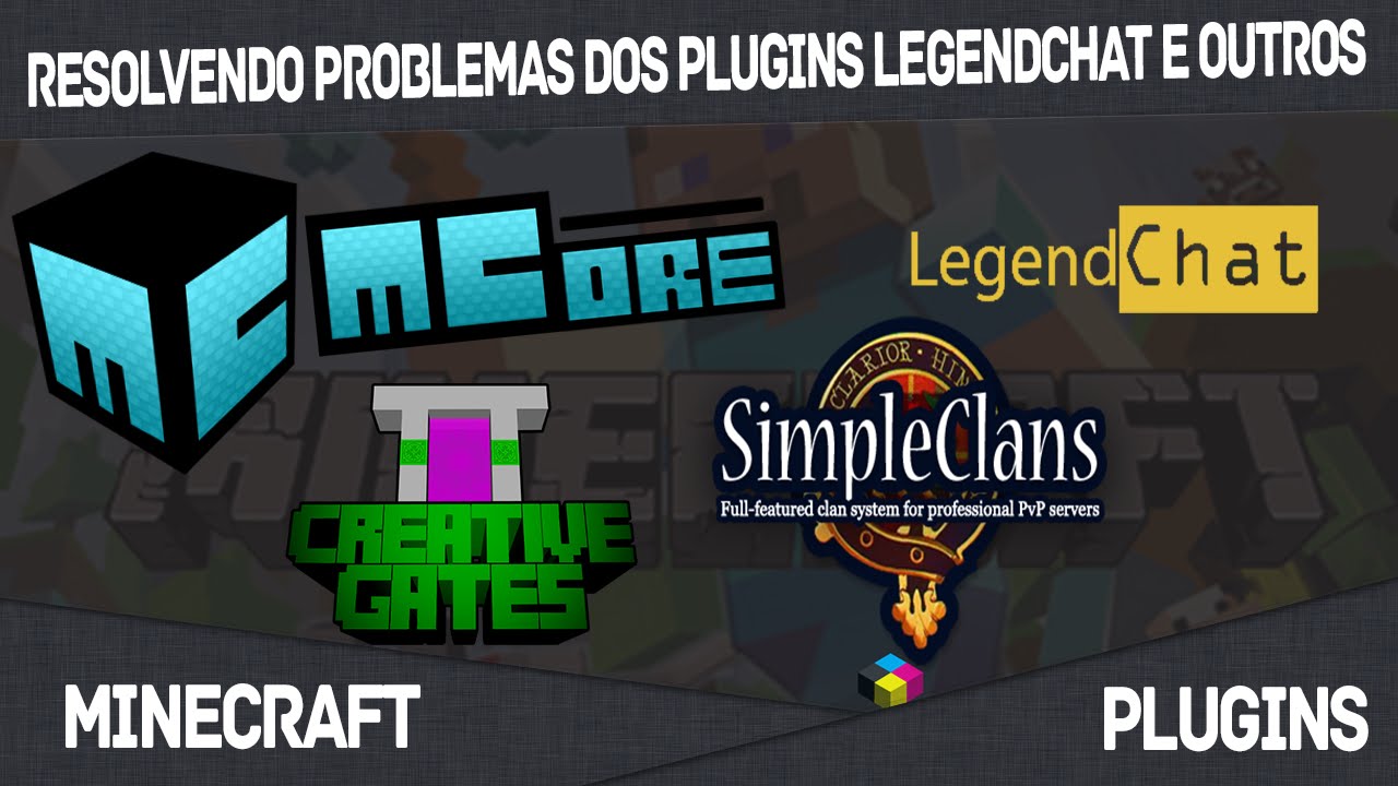 Minecraft - Resolvendo Problemas dos Plugins LegendChat, SimpleClans e Outros - YouTube
