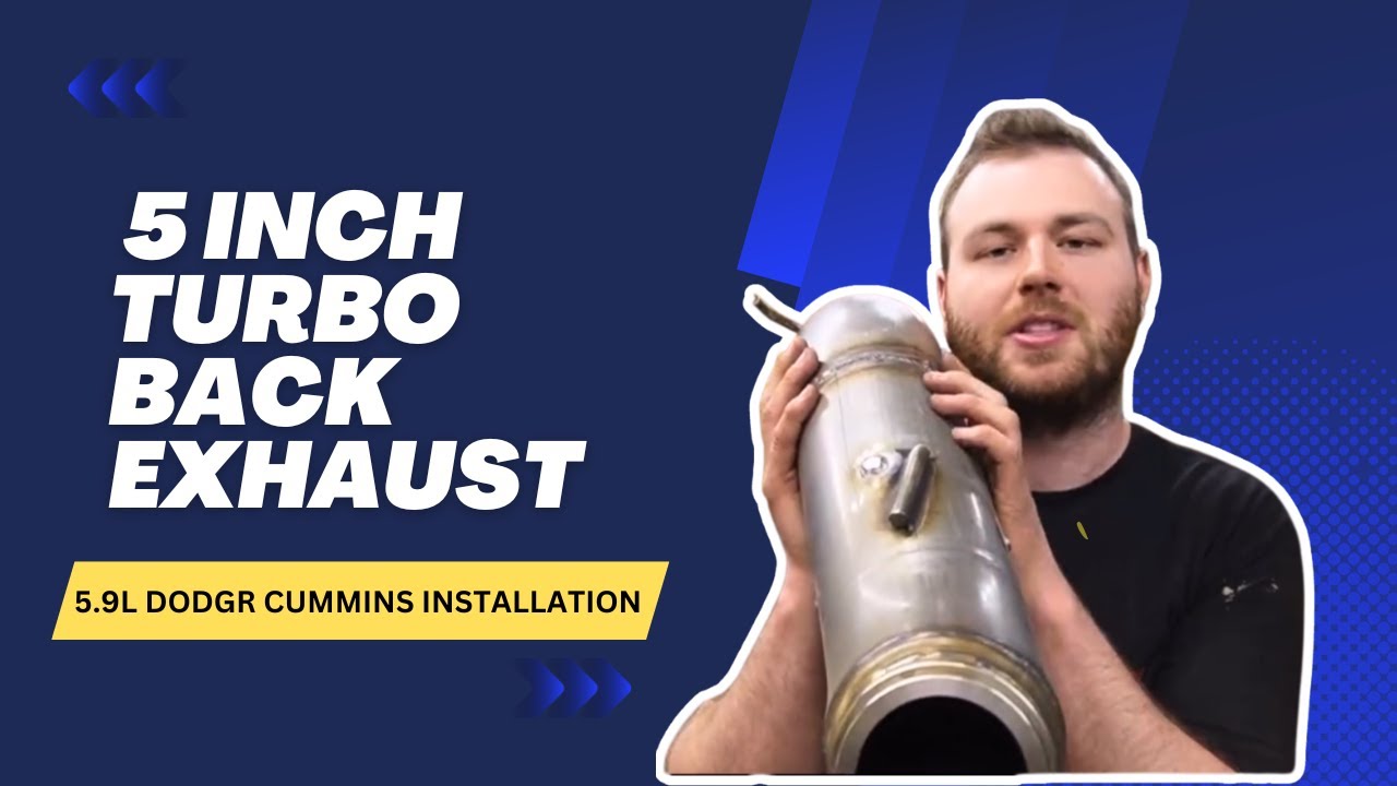 5-Inch Turbo Back Exhaust Installation for Dodge 5.9L Cummins - YouTube