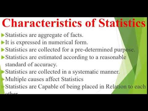 Characteristics of Statistics - YouTube