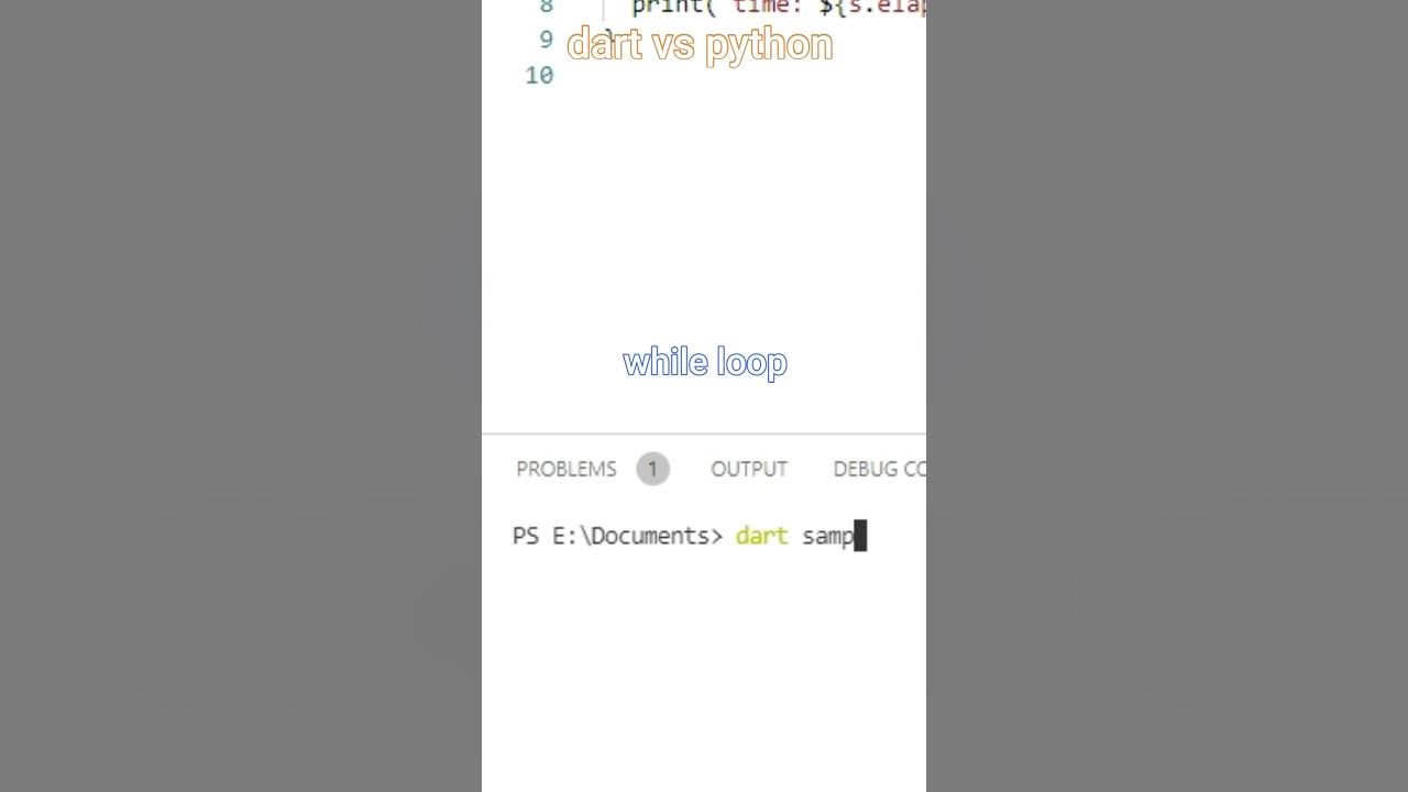 dart vs python speed comparison || python vs dart #shorts - YouTube