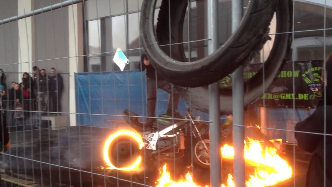2 Bikes make an Incredible fire burnout! Warning: Loud - YouTube