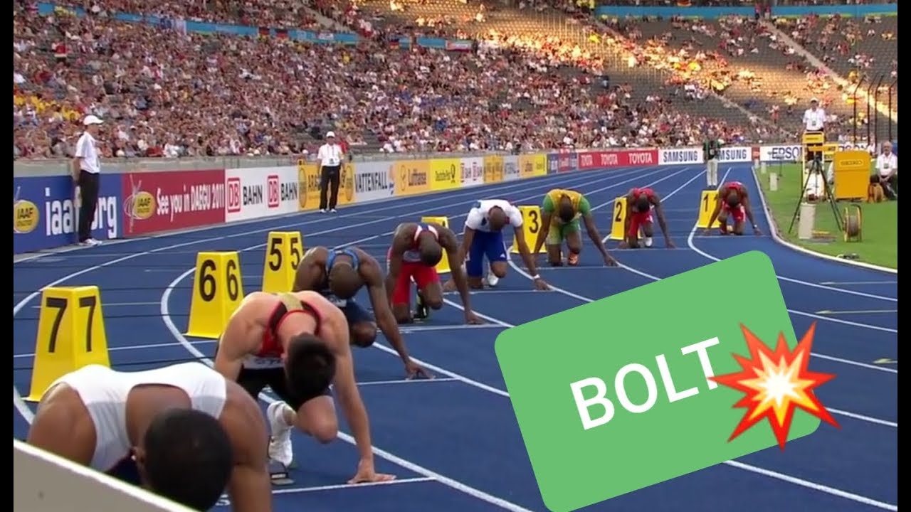 Usain Bolt semi final in Berlin 2009 HD - YouTube