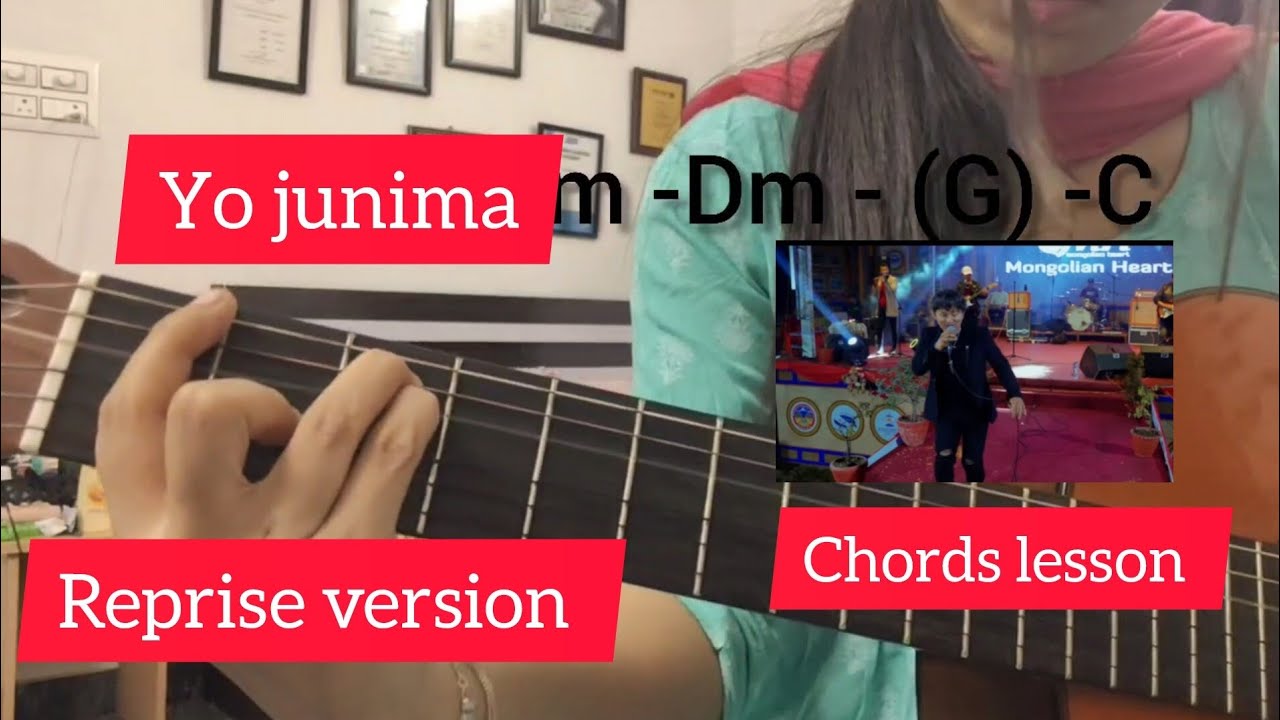 ((yo junima) (Raju lama) reprise version) Guitar lesson ️ ...
