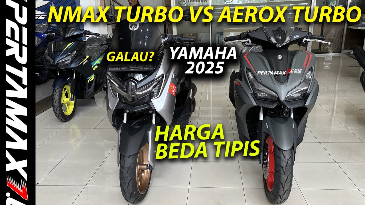 ADU Perbedaan Yamaha Aerox Alpha Turbo VS NMAX Turbo Harga Beda Tipis ...