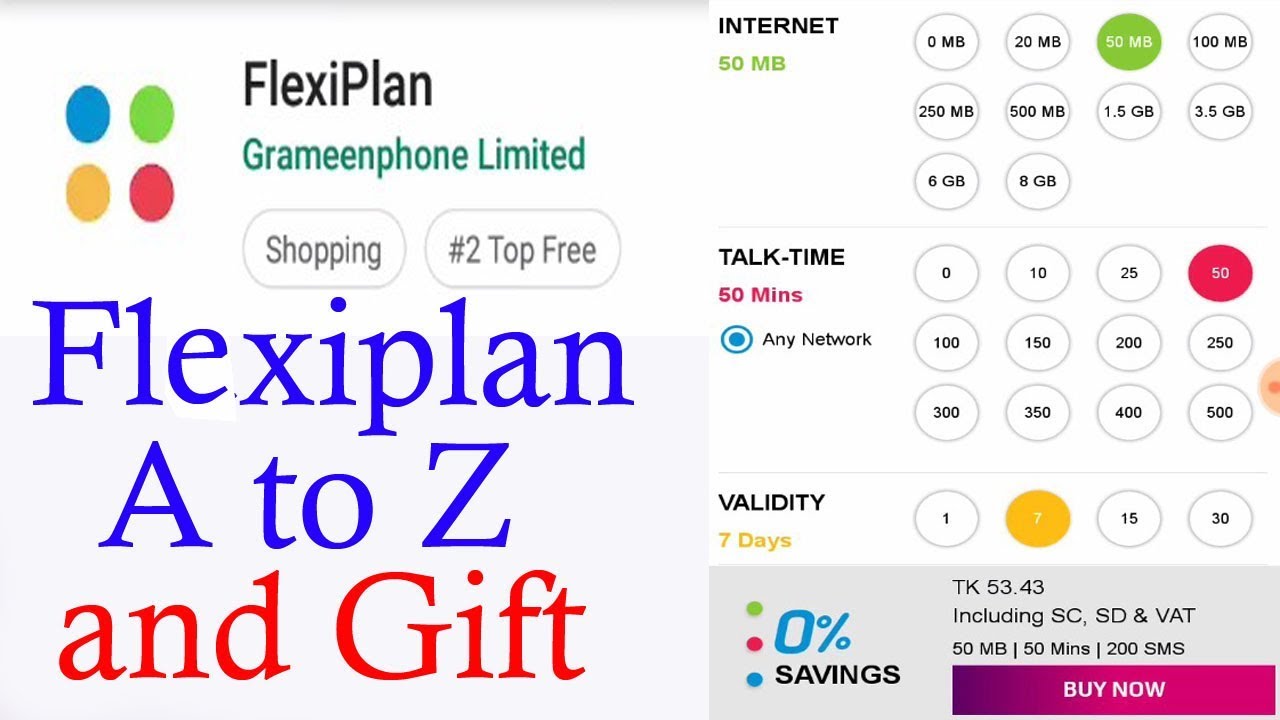 FlexiPlan A to Z and Gift .Buy Gp Internet - Talk-Time - Sms - YouTube