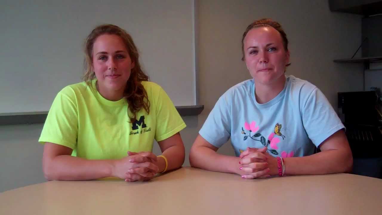 Michigan's Emily and Erin Pendleton Talk Throwing - YouTube