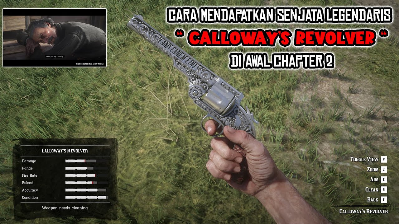 CARA MENDAPATKAN PISTOL " CALLOWAY'S REVOLVER " - RDR2 #arthurmorgan # ...
