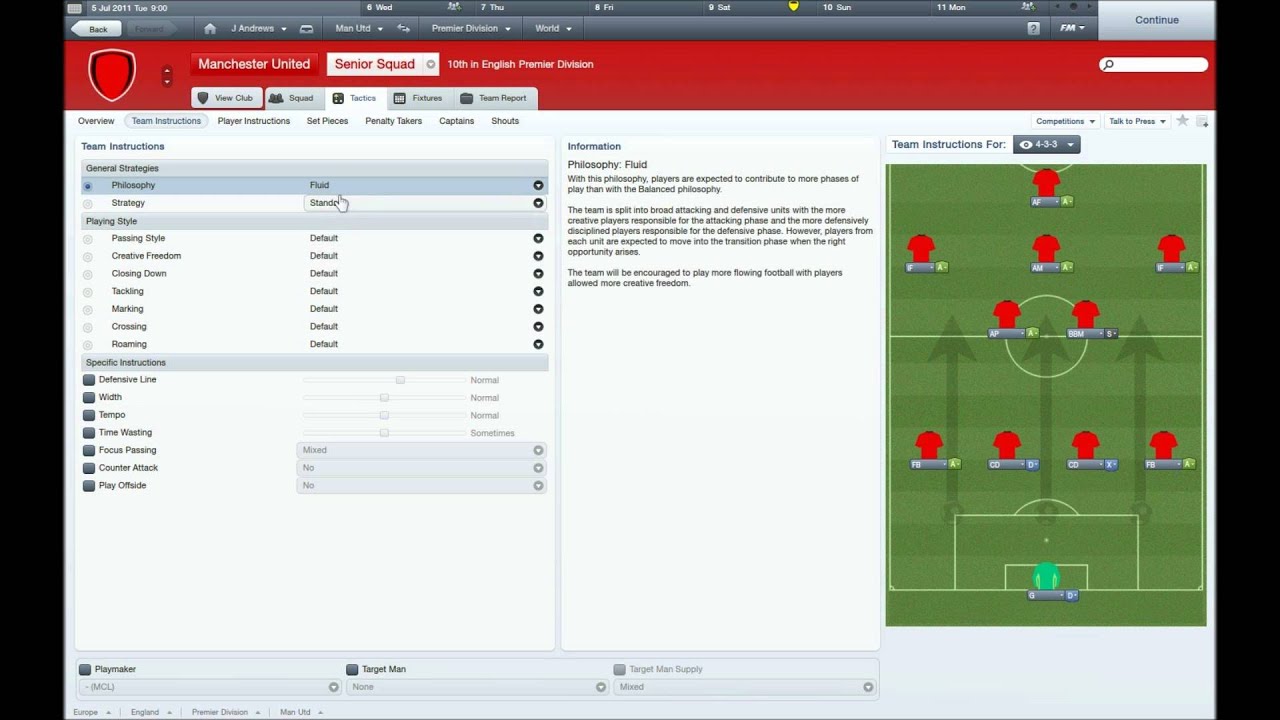 Football Manager 2012 | Tactics 4-3-3 With Joe - YouTube