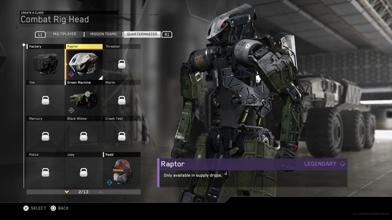 Infinite Warfare: Synaptic Raptor Combat Rig Head - YouTube