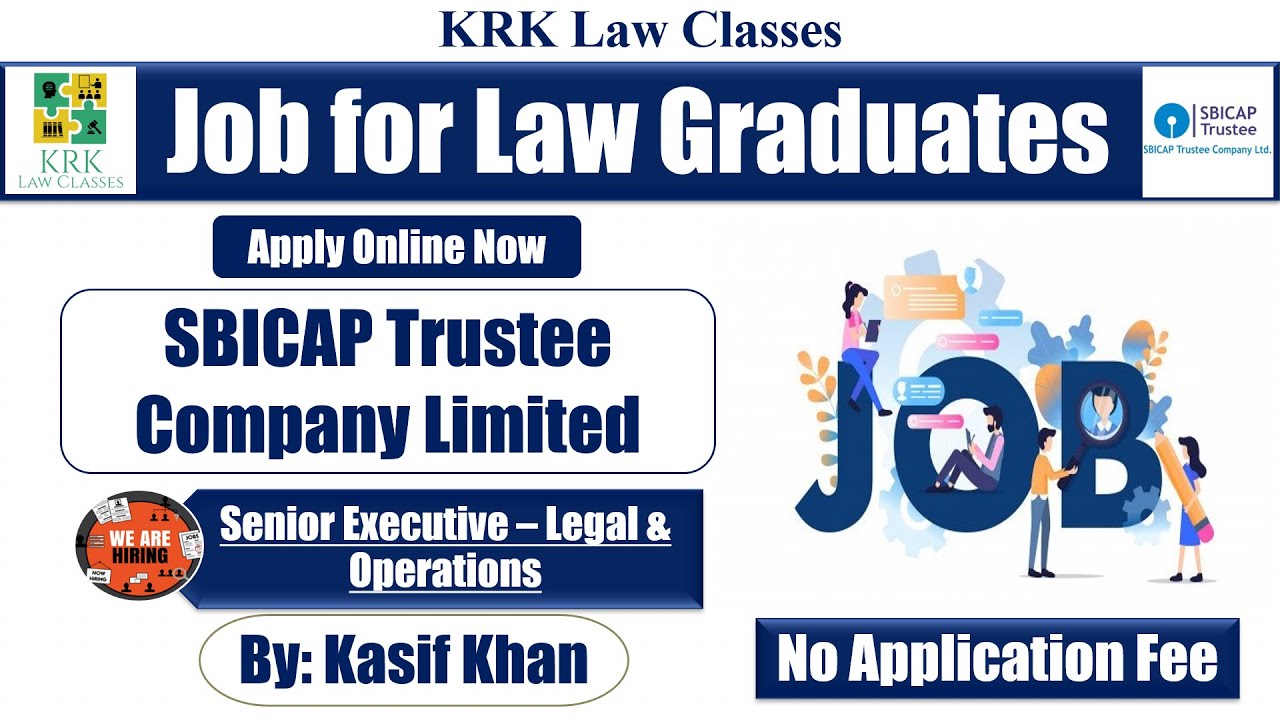 Job of Legal Executive at State Bank of India | legal jobs | law jobs | KRK Law Classes - YouTube
