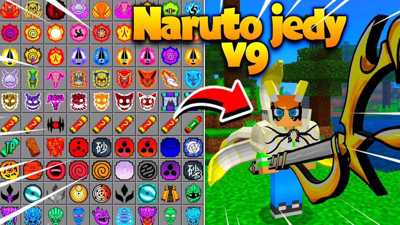 COMO INSTALAR O ADDON/MOD DO NARUTO JEDY V9 NO MINECRAFT PE! (Minecraft ...