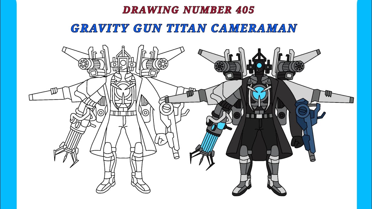 Gravity Gun Titan Cameraman | Skibidi toilet | How to draw - YouTube