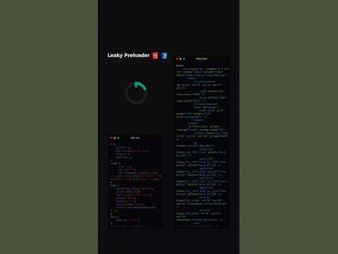 Leaky preloader | HTML - CSS - YouTube